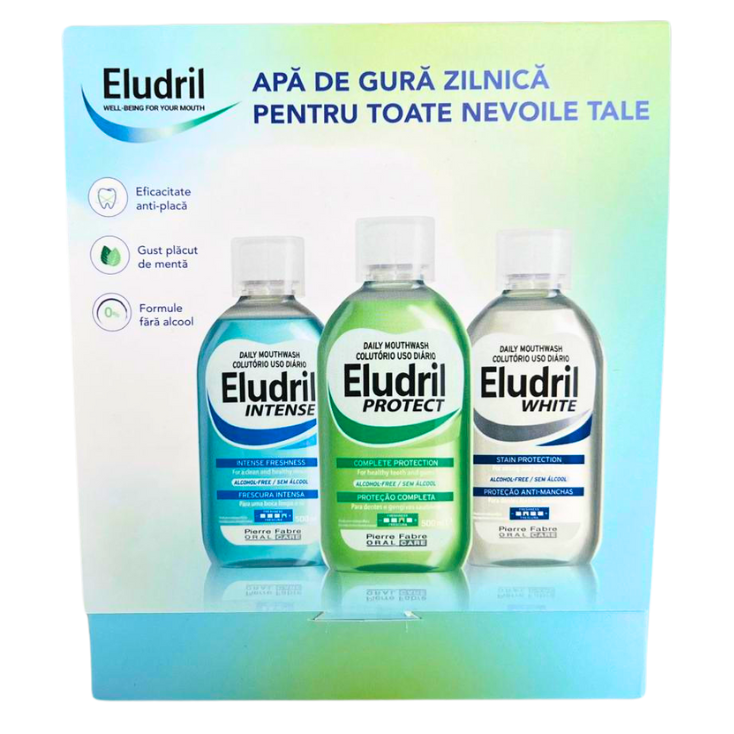 Kit Elgydium Eludril Daily 3 x 15 ml - eMAG.ro