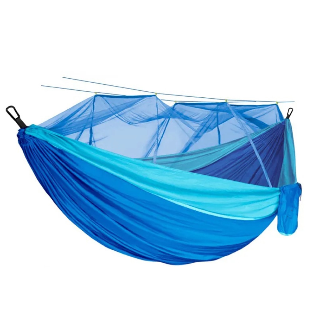 Hamac exterior cu plasa de tantari, din material Nylon 210T, sustine o ...