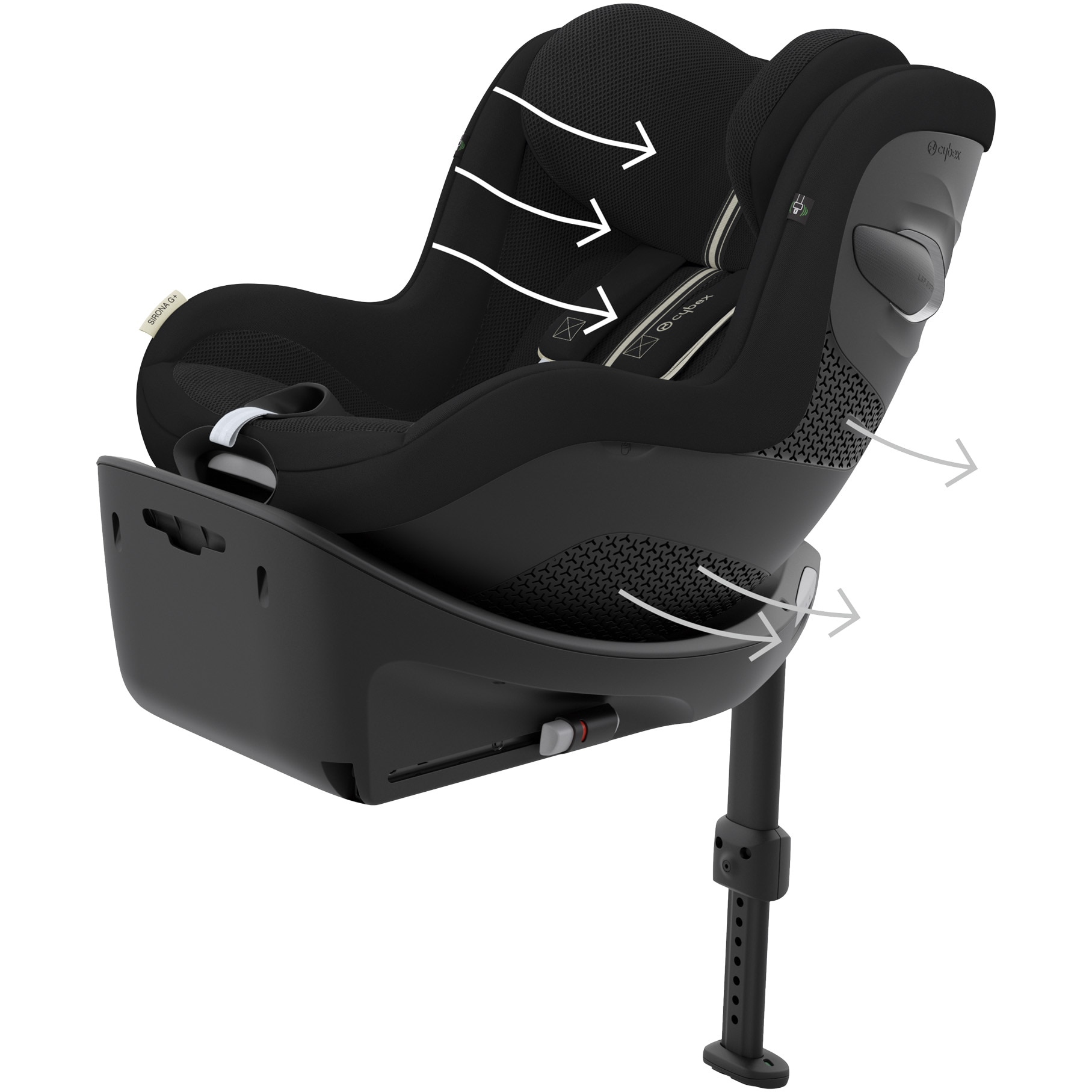 Scaun auto pentru copii Cybex Gold Sirona G i-Size Plus Moon Black ...