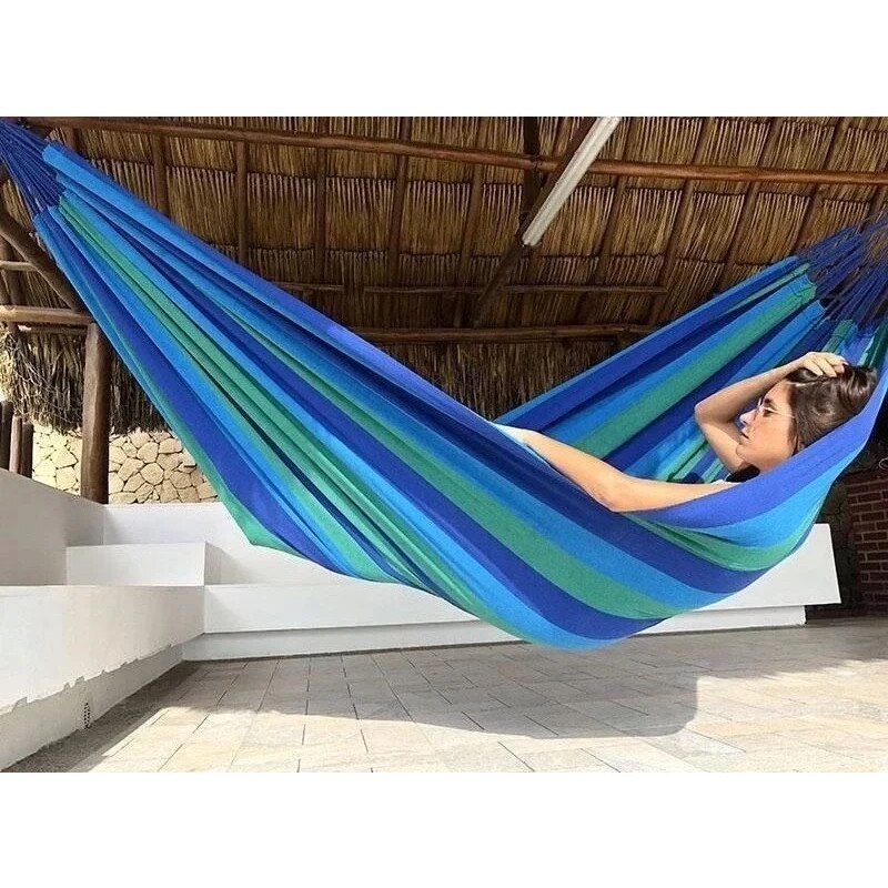 Hamac pentru gradina din bumbac, 200x150 cm multicolor - eMAG.ro