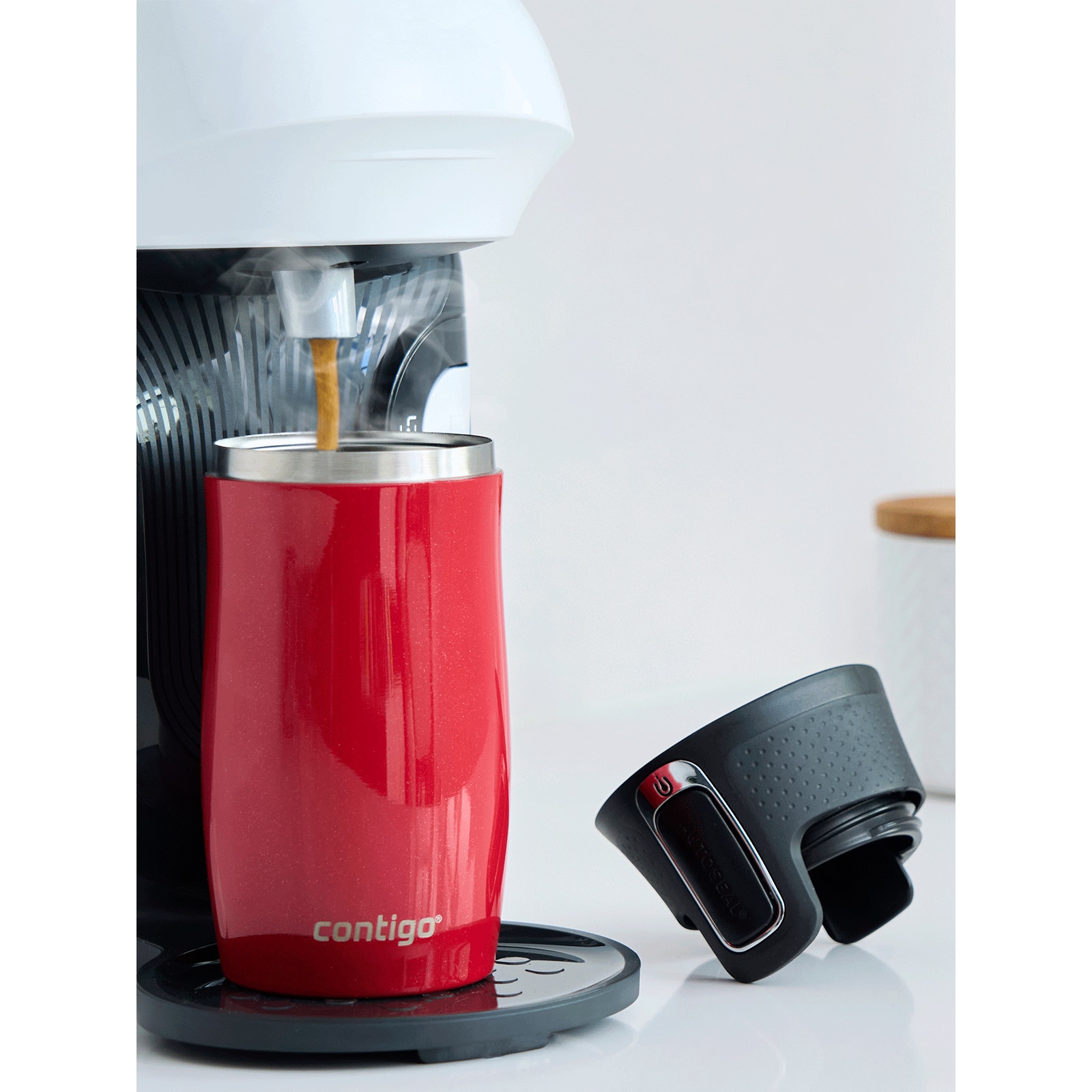Термо чаша Contigo West Loop Mini 300ml - Cat - Goji Berry - eMAG.bg