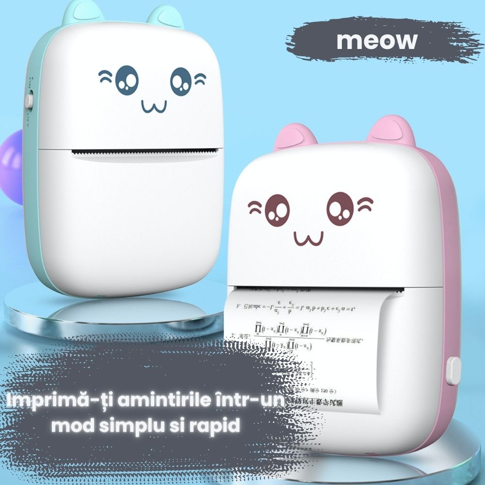 Mini imprimanta termica, Bluetooth, compatibil iOS/Android - eMAG.ro