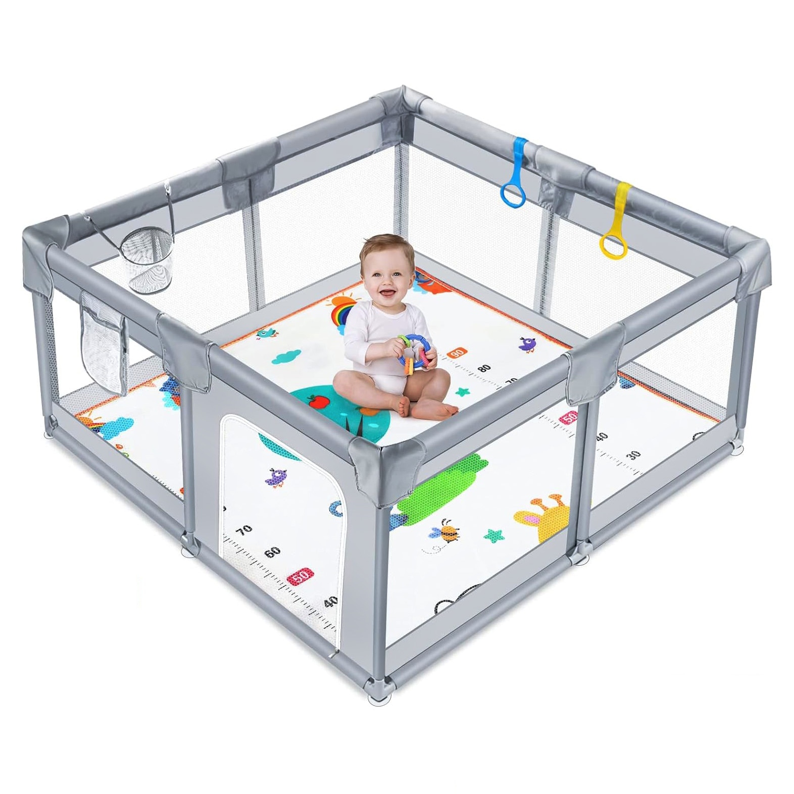 Tarc de joaca pentru copii, centru de activitati cu plasa de protectie ...