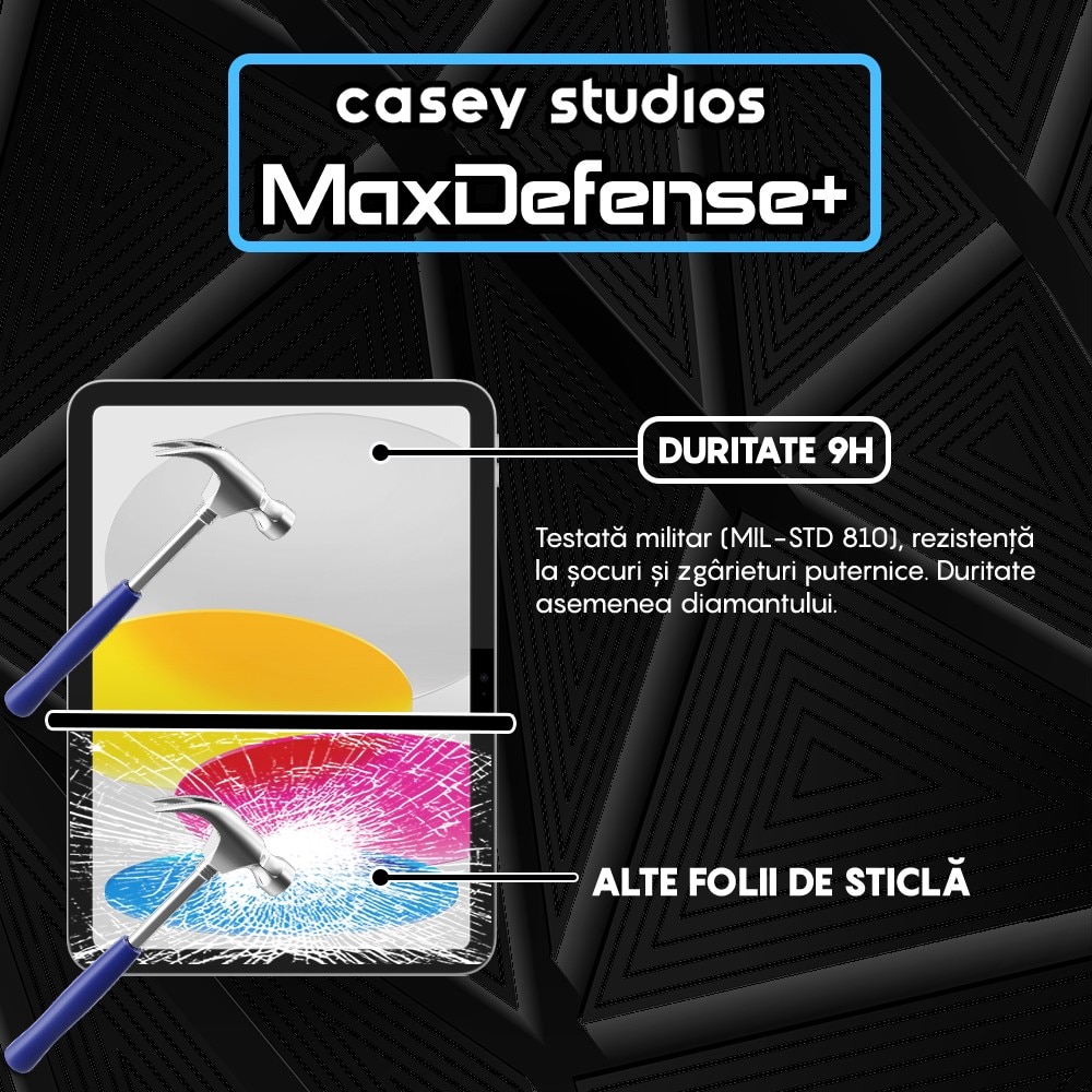 Folie Sticla CASEY STUDIOS™ pentru Apple iPad 10 (2022) 10.9"/Apple ...