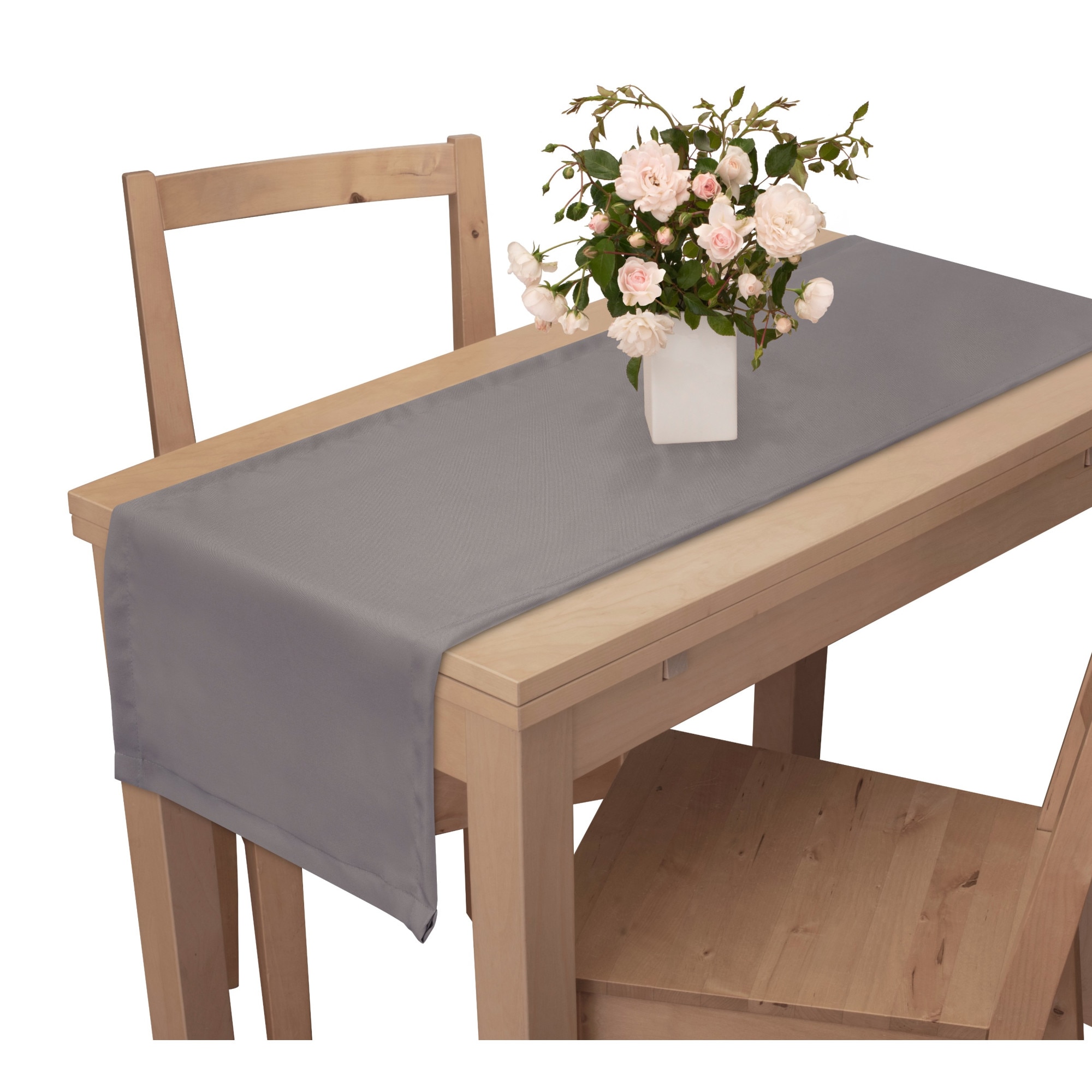 Napron de masa, Voppi, Poliester, 40x200cm, Gri - eMAG.ro