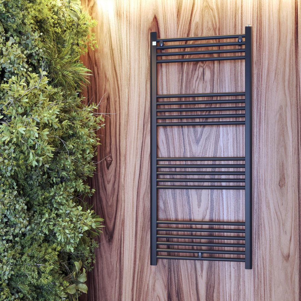 Calorifer baie GRANITAN Puerto, design modern, 60x140cm, negru - eMAG.ro