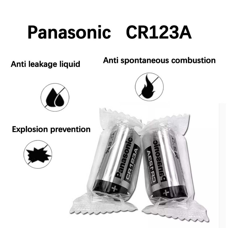 Set 2 baterii CR123A, 3V, 1550mAh, temperaturi -40~70°C, etanseitate ...
