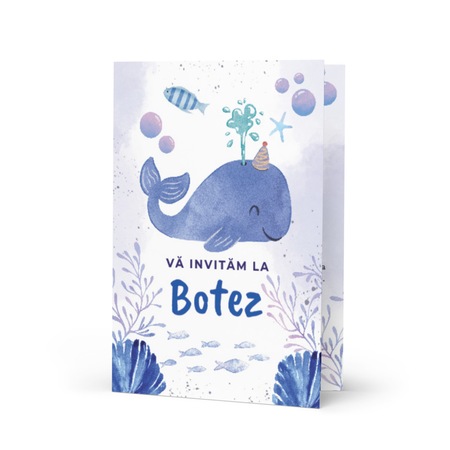 Invitatie botez model pesti, viata acvatica - eMAG.ro