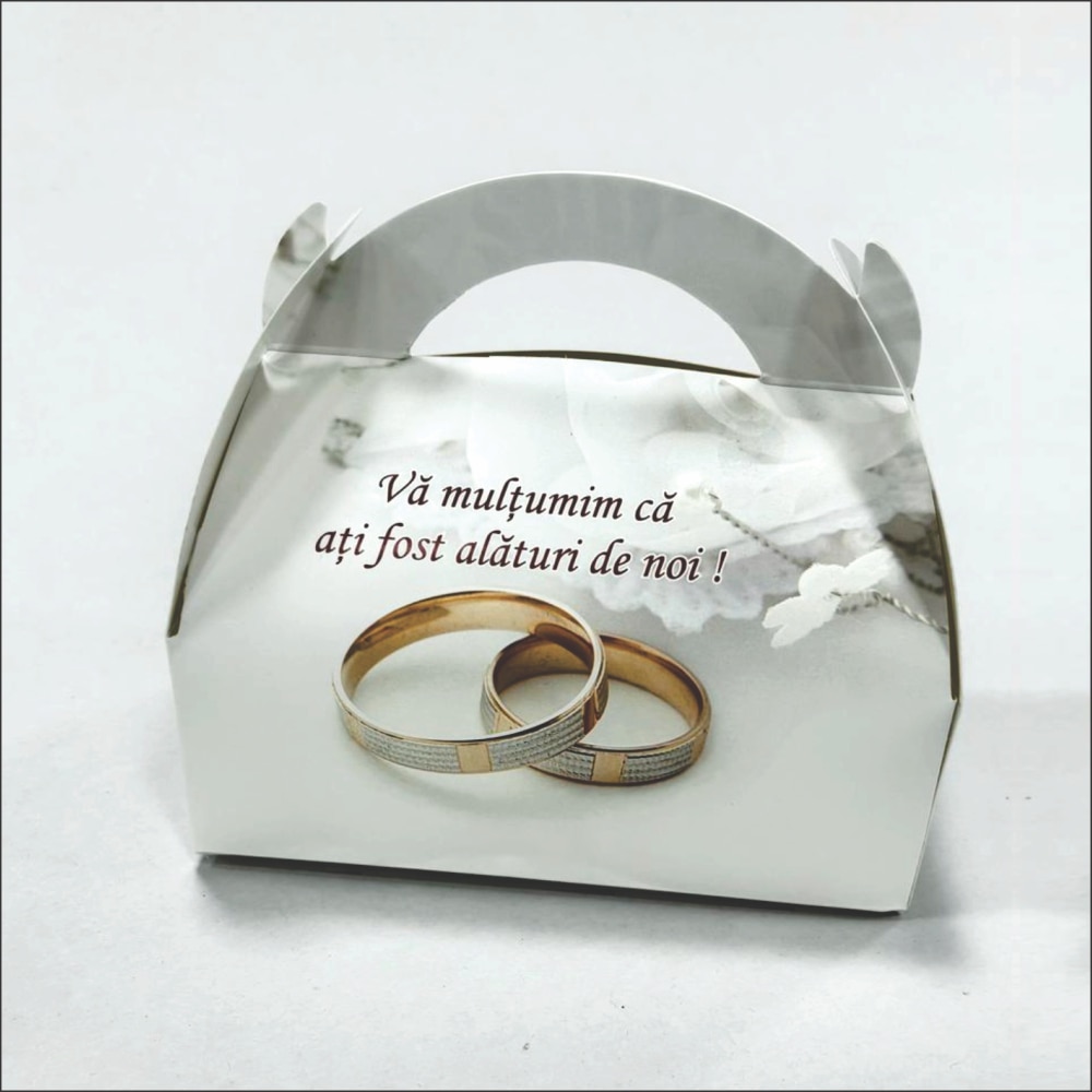 Cutie prajituri nunta verigehete Alma 100 - eMAG.ro