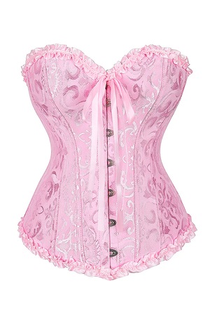 Corset elegant, cu balene, roz, marimea S - eMAG.ro