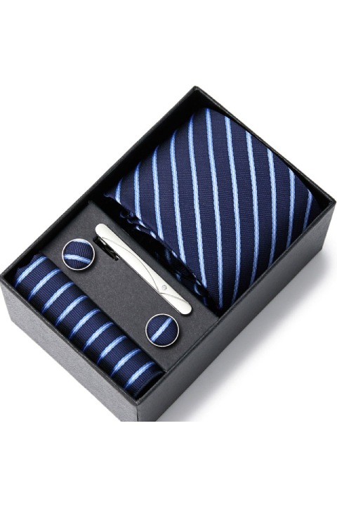 Set elegant cravata, batista, ac si 2 butoni din matase naturala 100% ...