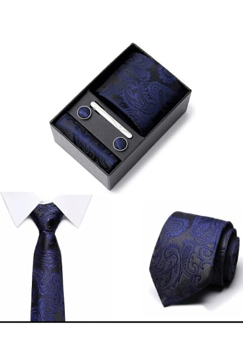Set elegant cravata, batista, ac si butoni din matase naturala 100% ...