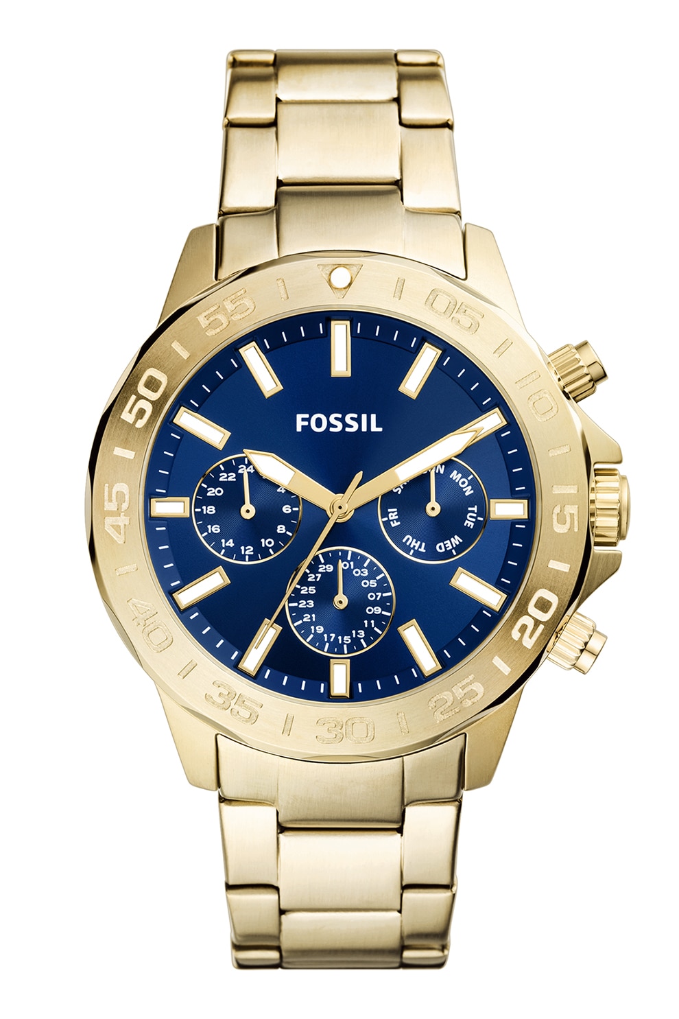 Fossil, Ceas cu functii multiple si bratara metalica, Auriu - eMAG.ro