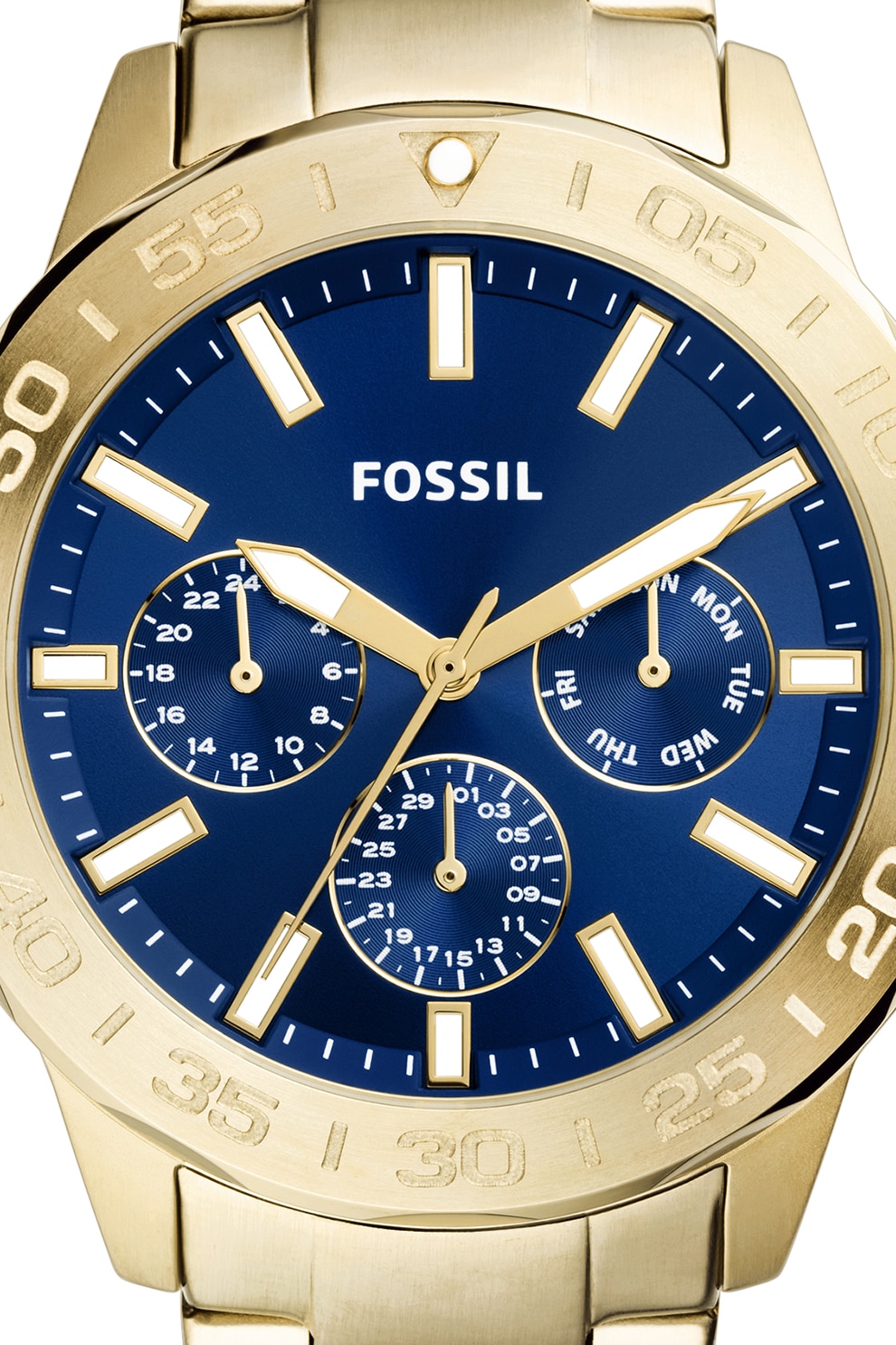 Fossil, Ceas cu functii multiple si bratara metalica, Auriu - eMAG.ro