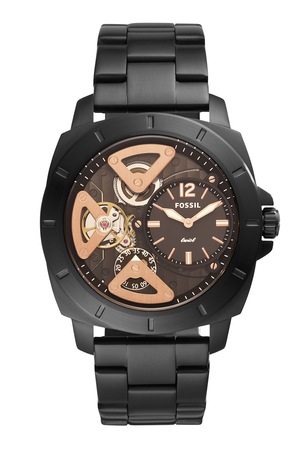 Fossil, Ceas mecanic cu bratara metalica, Negru - eMAG.ro