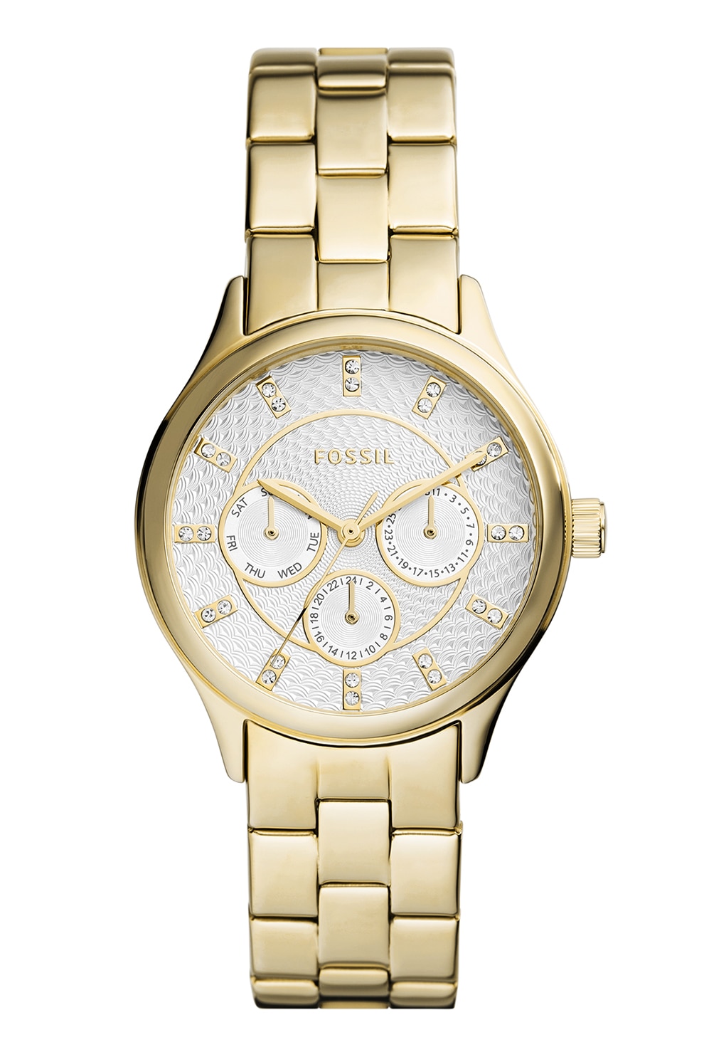Fossil, Ceas de otel inoxidabil cu functii multiple, Auriu - eMAG.ro