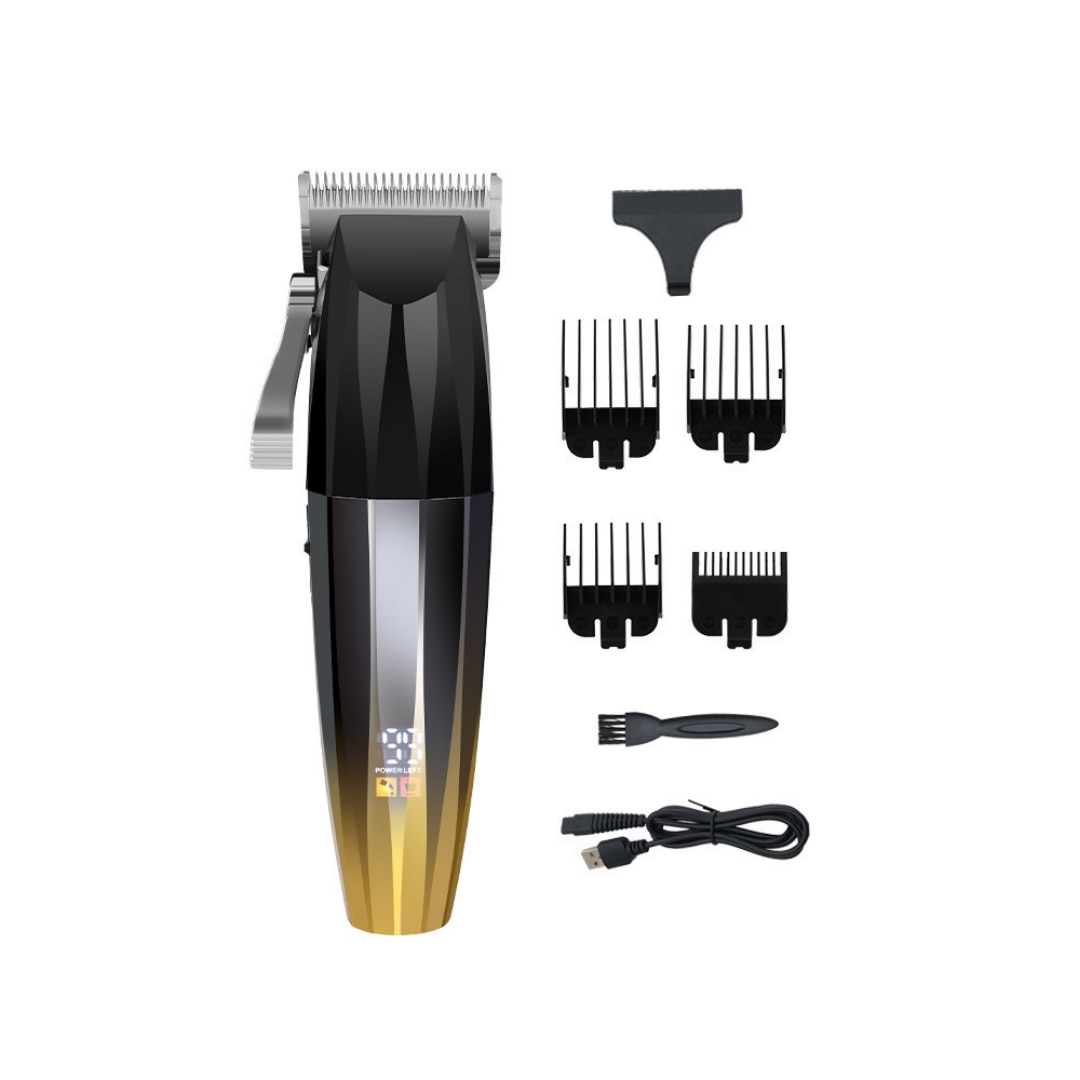 Set Masina de Tuns Profesionala cu Acumulator, 4 Gratare, Afisaj LCD ...