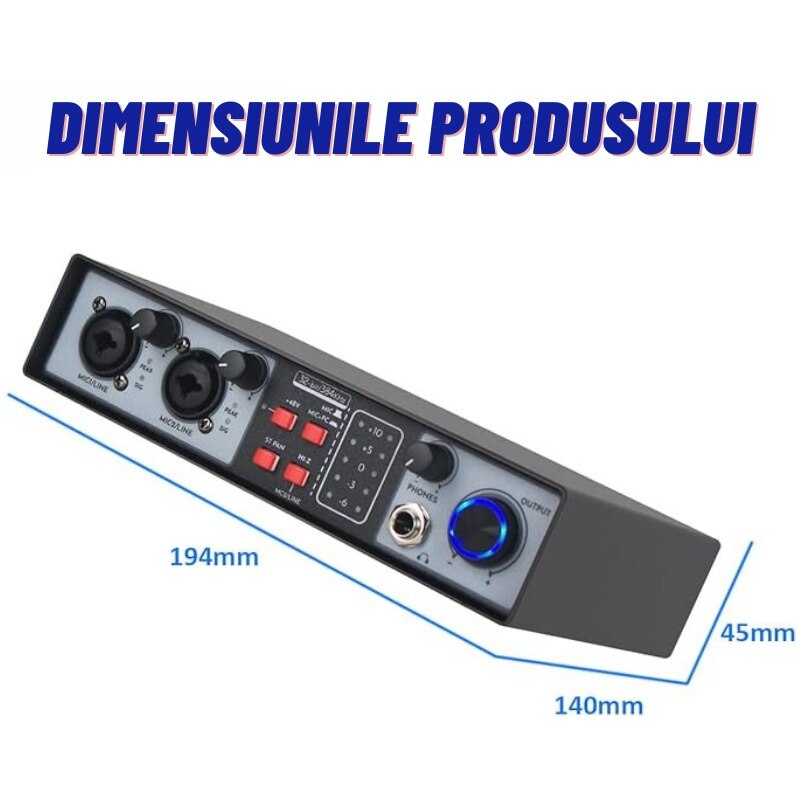 Interfata Audio USB Profesionala VENTART, Placa de Sunet, 32 bit 384kHz ...