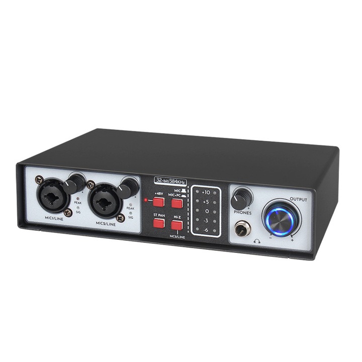 Interfata Audio USB Profesionala VENTART, Placa de Sunet, 32 bit 384kHz ...