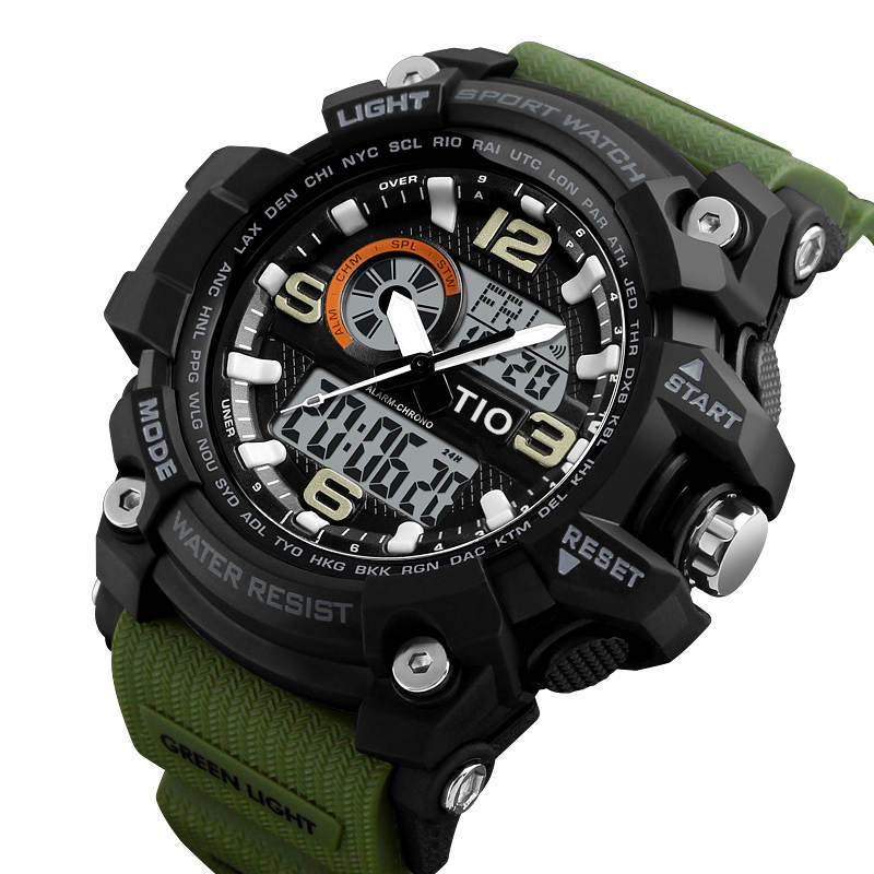 Ceas barbatesc de mana, Tio, Militar, Cronograf, Army, Dual Time, Sport ...