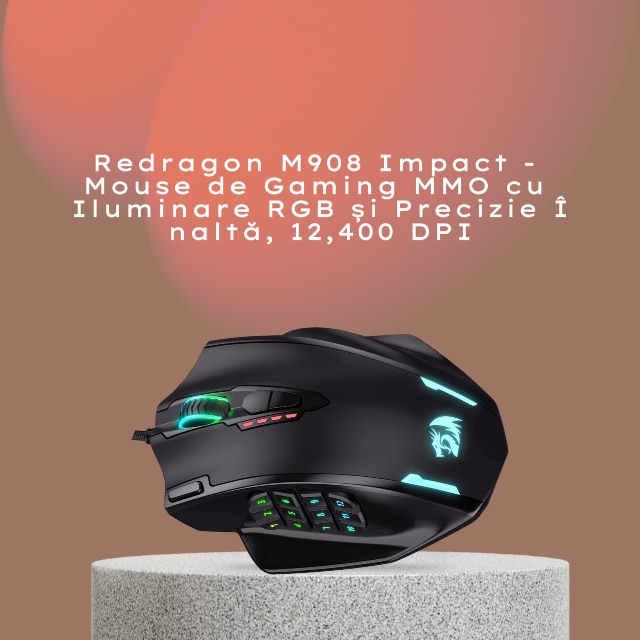 Mouse Redragon M908 Impact - pentru Gaming, cu Iluminare RGB si ...