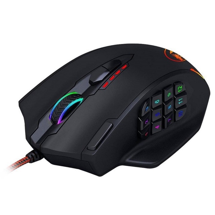 Mouse Redragon M908 Impact - pentru Gaming, cu Iluminare RGB si ...