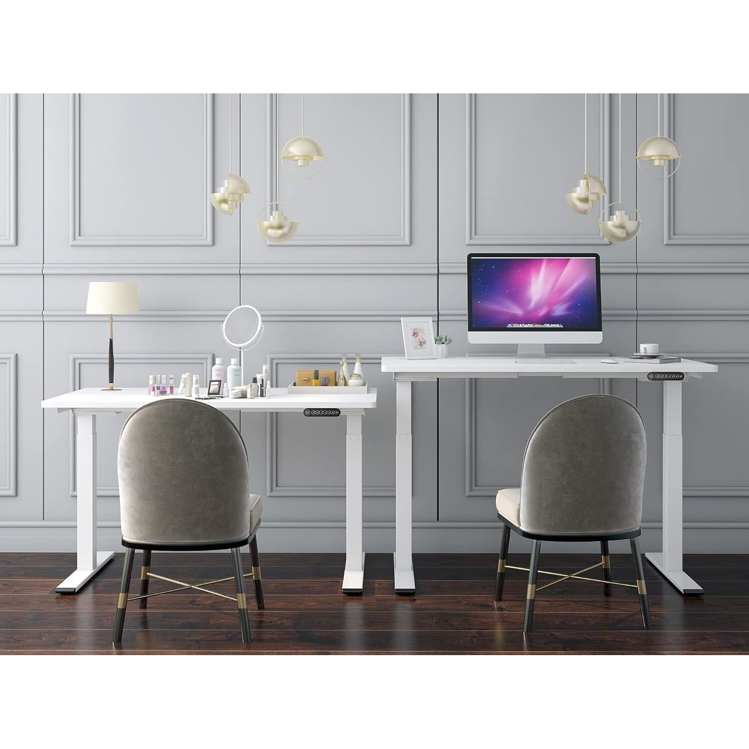 Cadru de Birou Reglabil Electric, model DT302, 2 Motoare, Panou control ...