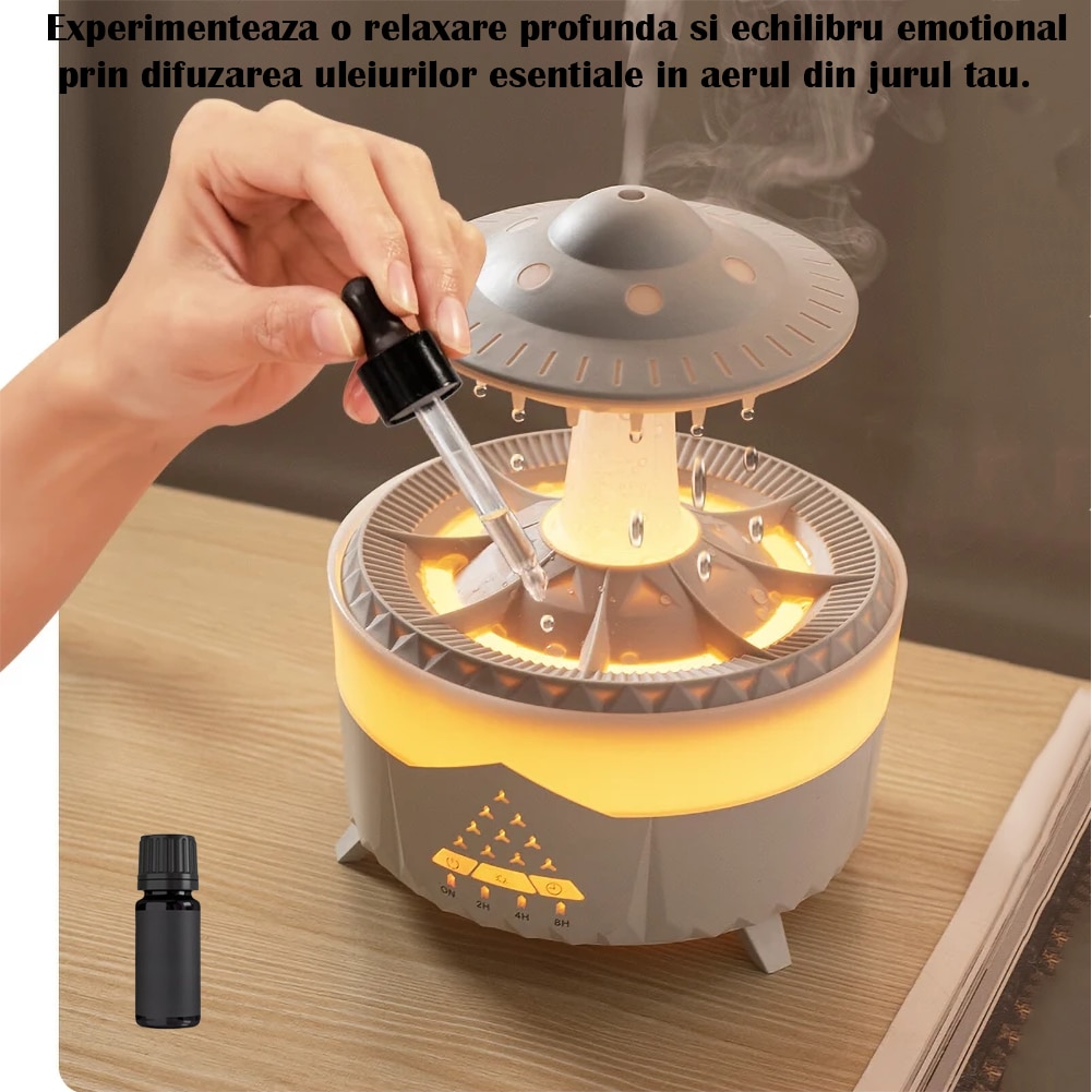 Set Umidificator Difuzor de Uleiuri Esentiale si Arome, Model OZN, 2 ...