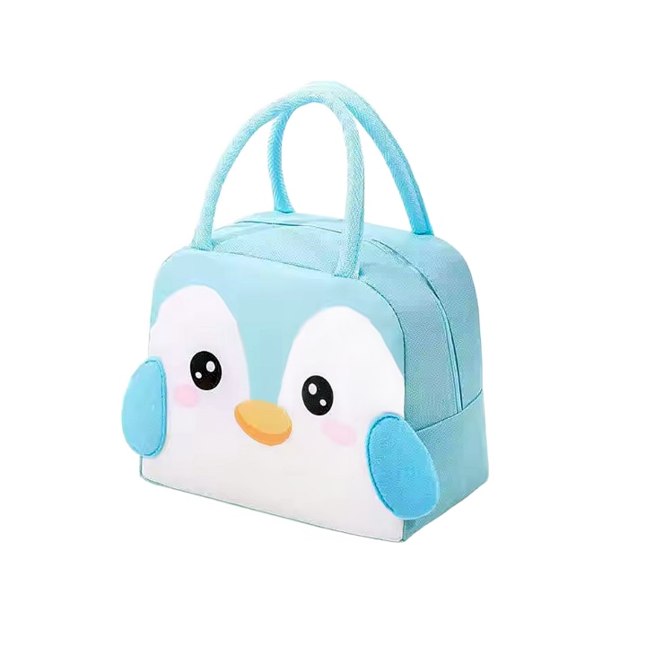Термо чанта за обяд, Blue Pingu, за деца, с дръжка за носене, затваряне ...