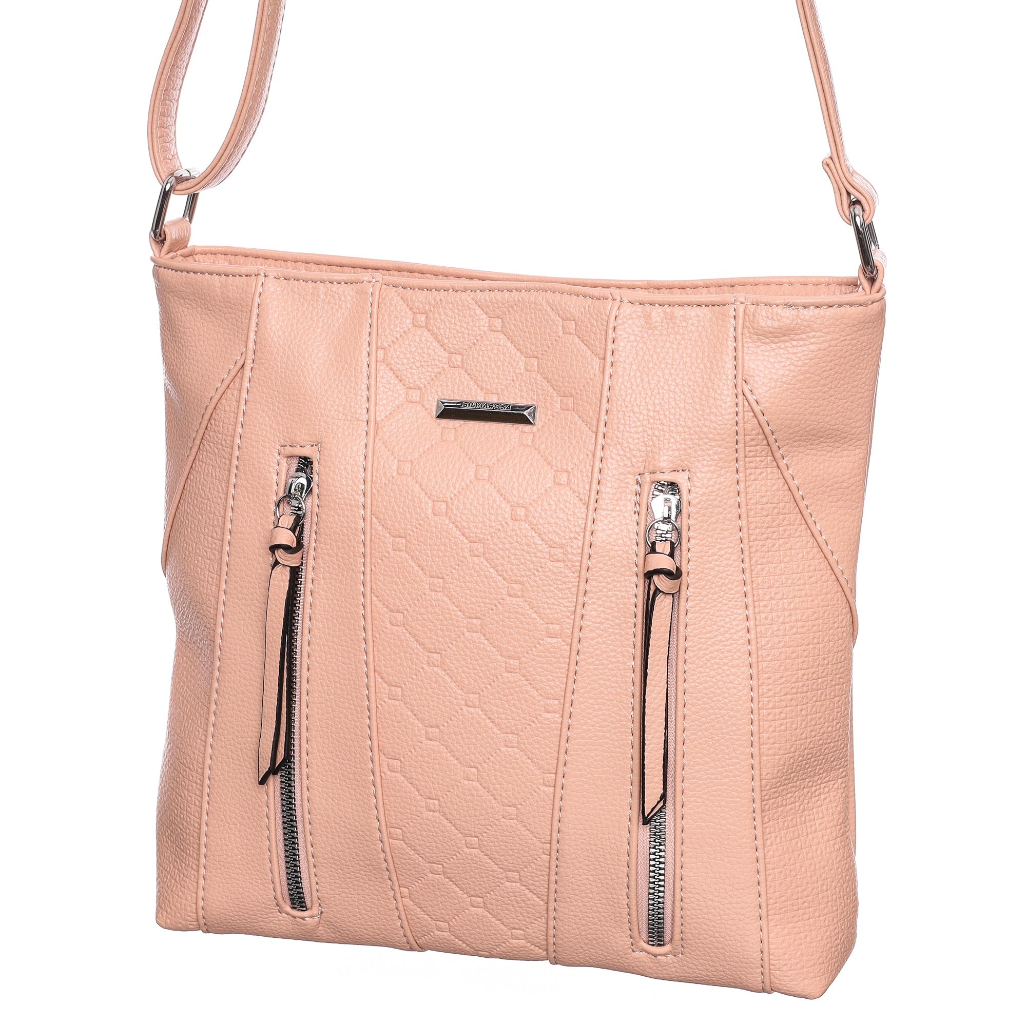 Geanta dama, SilviaRosa, Piele artificiala, Roz - eMAG.ro