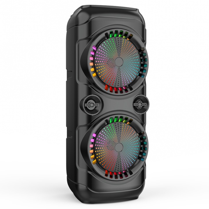 Boxa portabila ZQS8229, 120W PMPO, BT/FM/AUX/USB, RGB, microfon - eMAG.ro