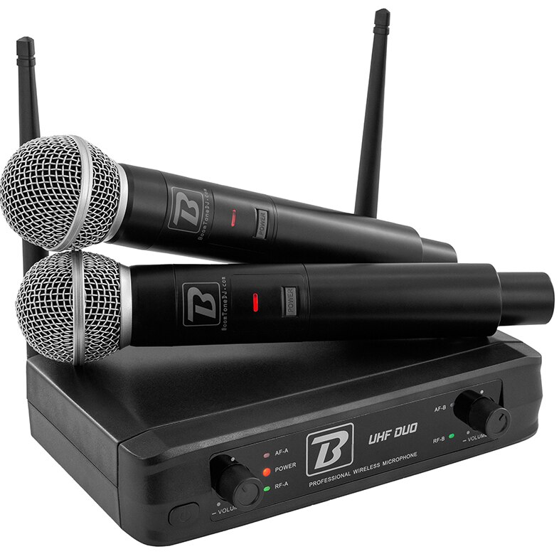 Set 2 Microfoane profesionale wireless Mana UHF Solo 663.5MHZ/682.2MHZ ...