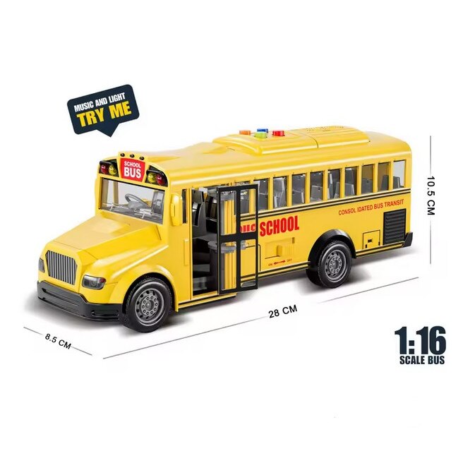 Autobuz scolar School Bus cu sunete, lumini si functie usi deschise ...