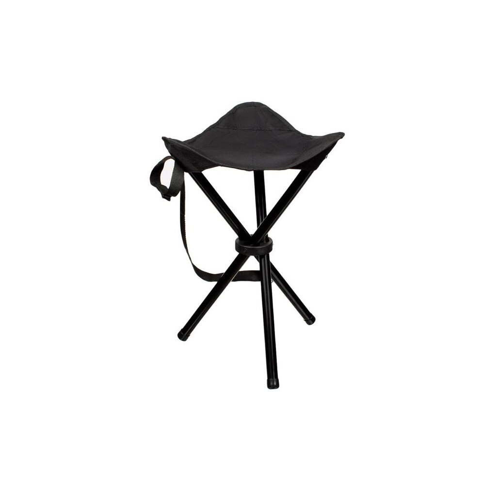 Scaun pliabil pentru camping, 41x31x31 cm, Negru, Tripod, ATU-083850 ...