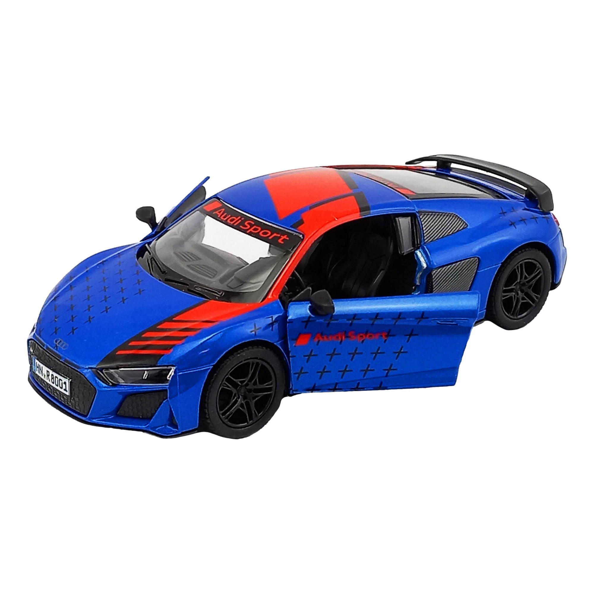 Macheta metalica Kinsmart, 2020 Audi R8 Coupe Livery Edition, Albastru ...