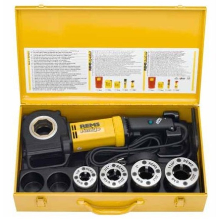 Clupa electrica de filetat REMS Amigo 530020, set R 1/2-3/4-1-1, 1/4 ...