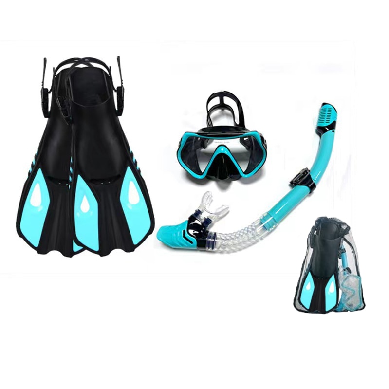 Mask Fin Snorkel Set, Travel Size Snorkeling Gear for Adults，Includes ...