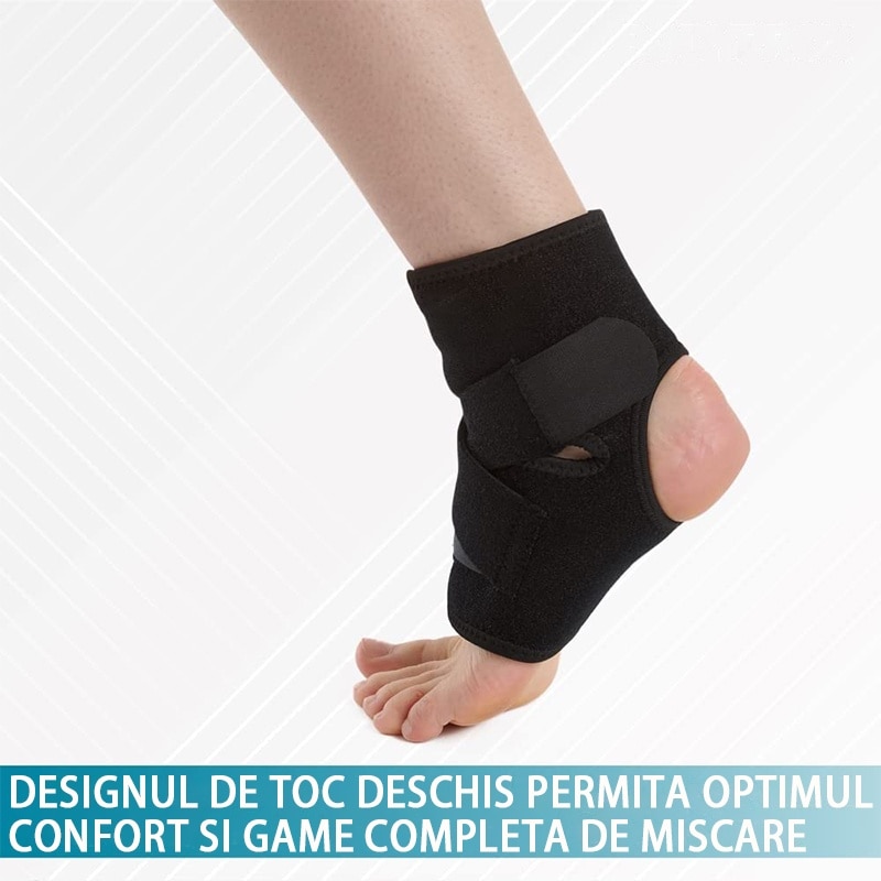 Suport de glezna elastic, orteza glezna picior cu manson de compresie ...
