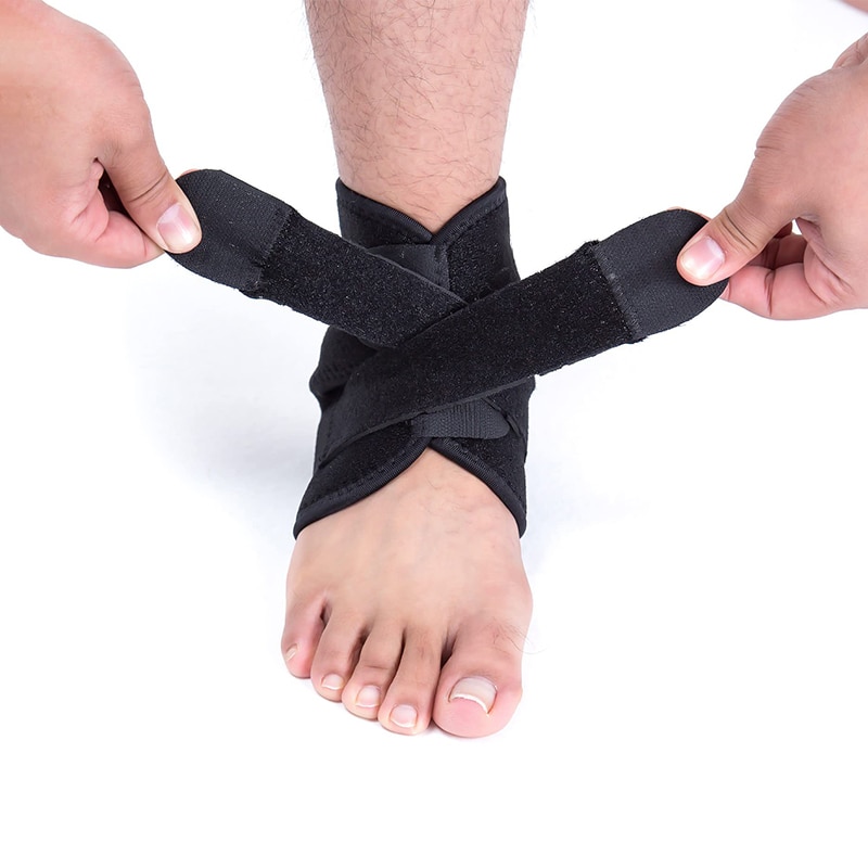 Suport de glezna elastic, orteza glezna picior cu manson de compresie ...