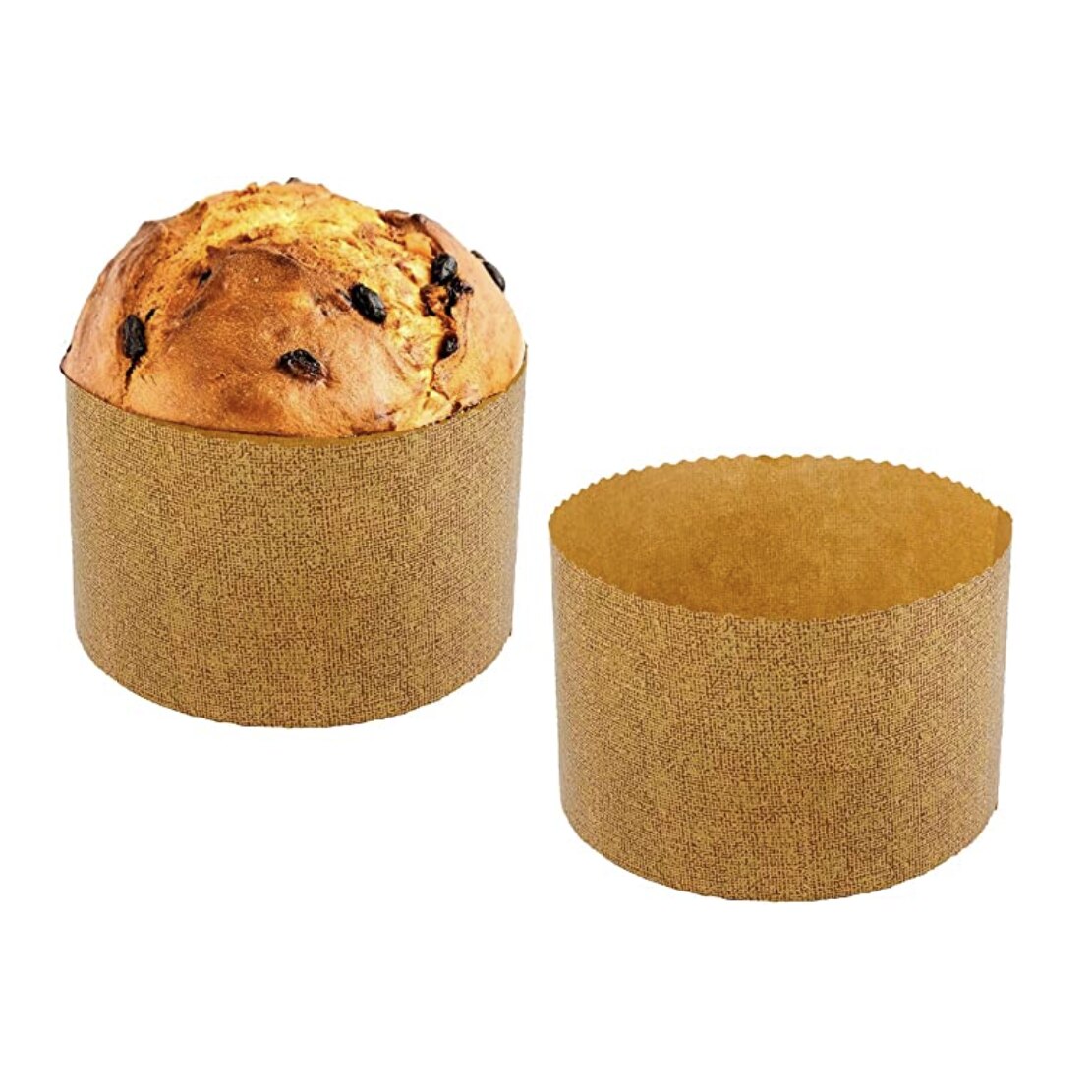 Set 100 bucati, Forma de copt, Mini-Panettone, din hartie, Ø7x5h cm ...