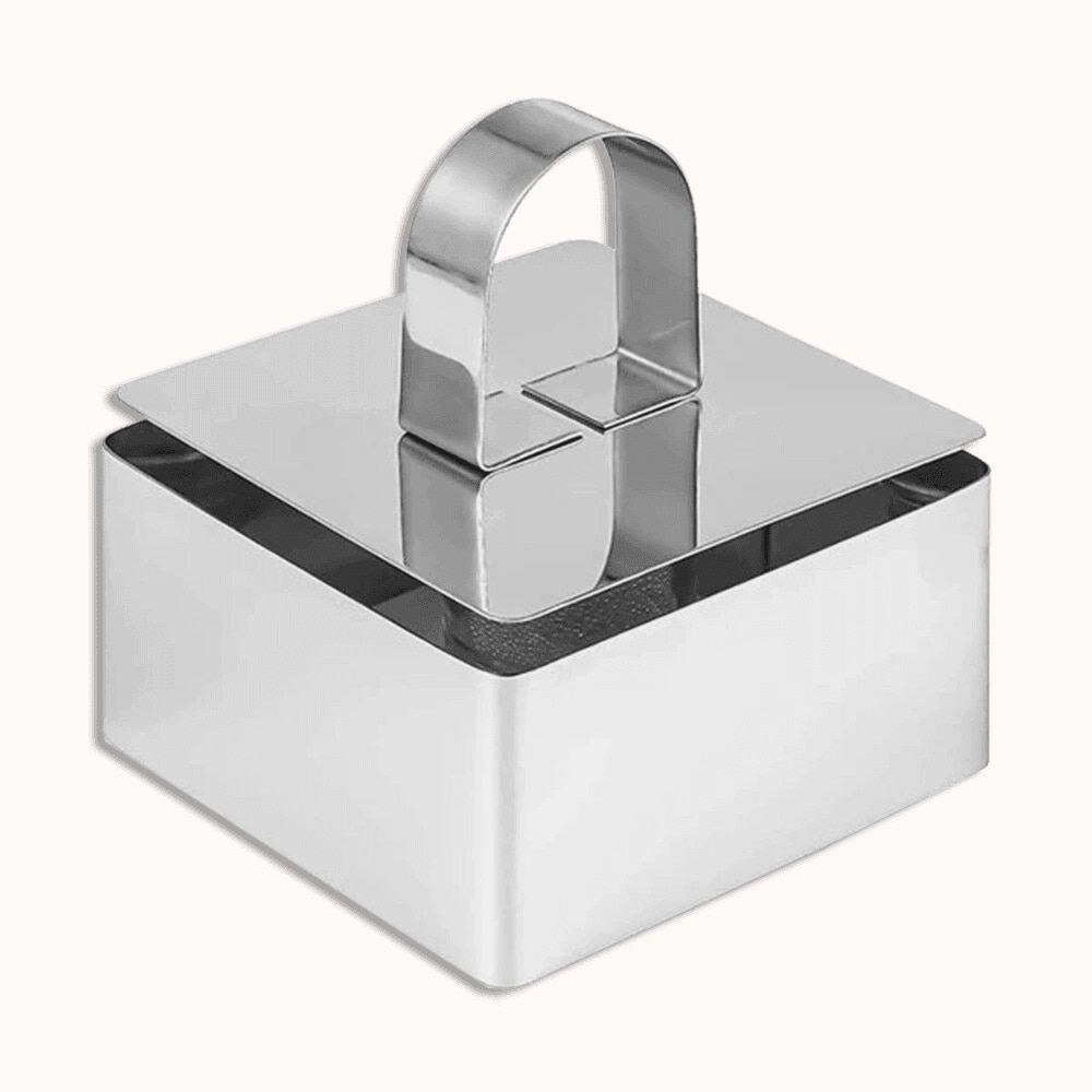 Forma de Prajituri din Inox: Inel Modelator Patrat pentru Deserturi ...