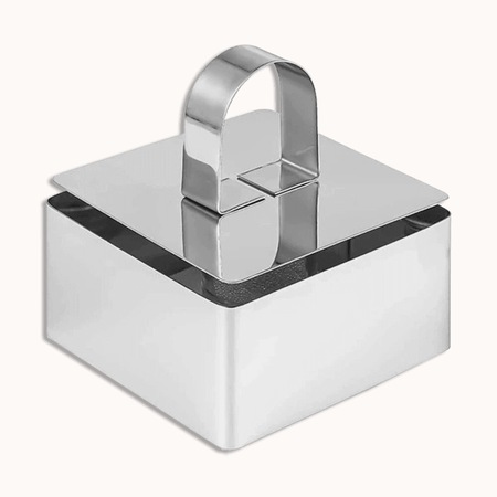 Forma de Prajituri din Inox: Inel Modelator Patrat pentru Deserturi ...