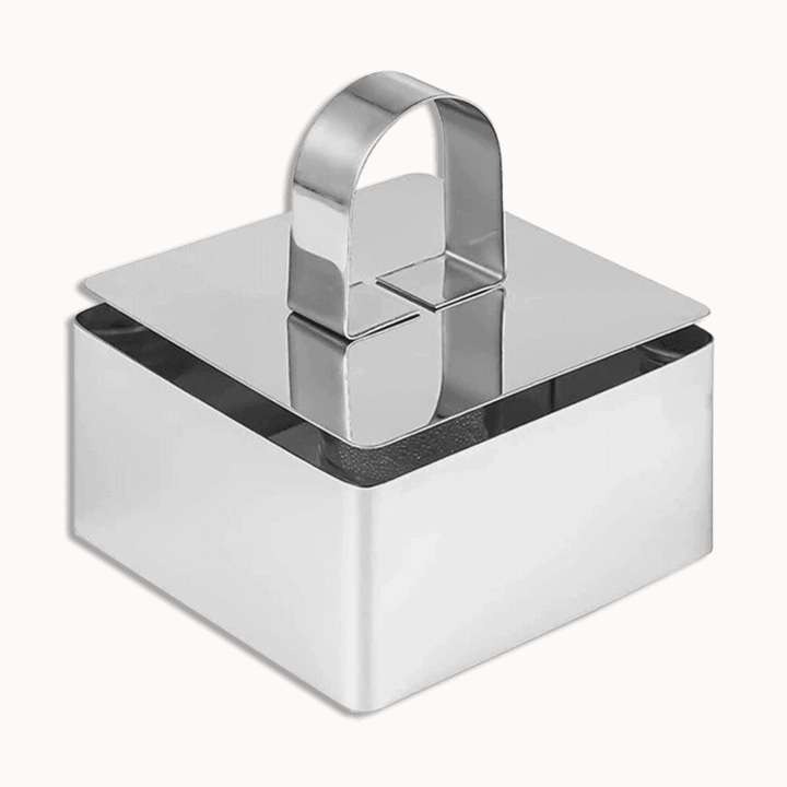 Forma de Prajituri din Inox: Inel Modelator Patrat pentru Deserturi ...