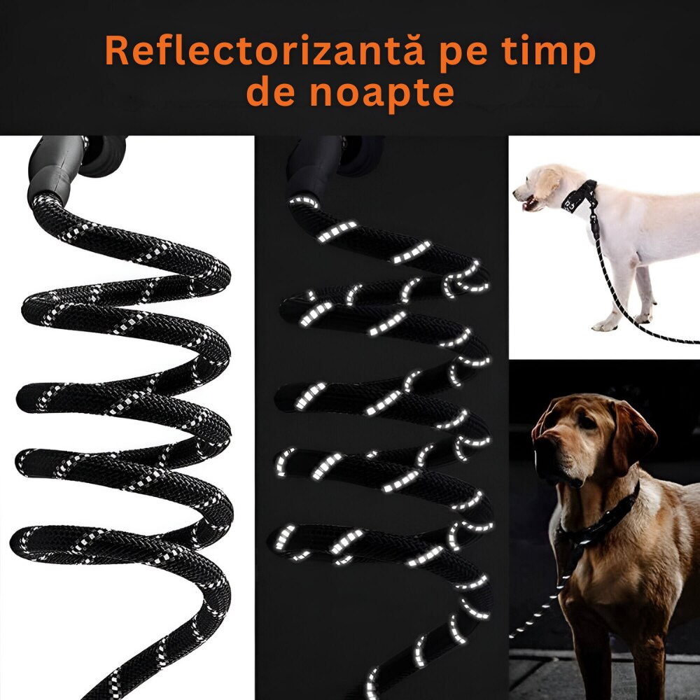 Lesa pentru Caini Velixo®, cu Maner Moale din Spuma, Reflectorizanta ...