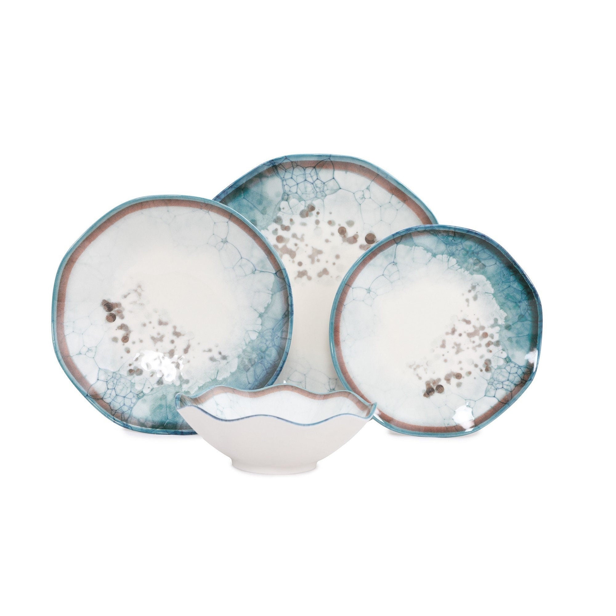 Set Vesela 24 Piese, Asi Home Marin Gradients, Portelan, Multicolor ...
