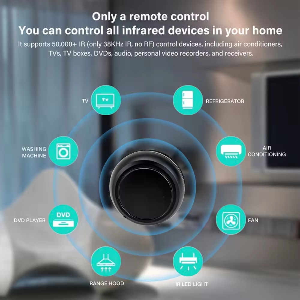 Telecomanda inteligenta Tuya IR WiFi, control TV/IR/Home cinema/Aer ...