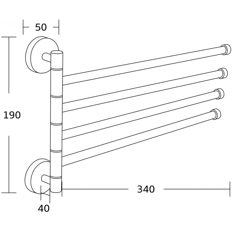 Cuier rotativ pentru prosop, Mexen, 1045, Metal, Auriu - eMAG.ro