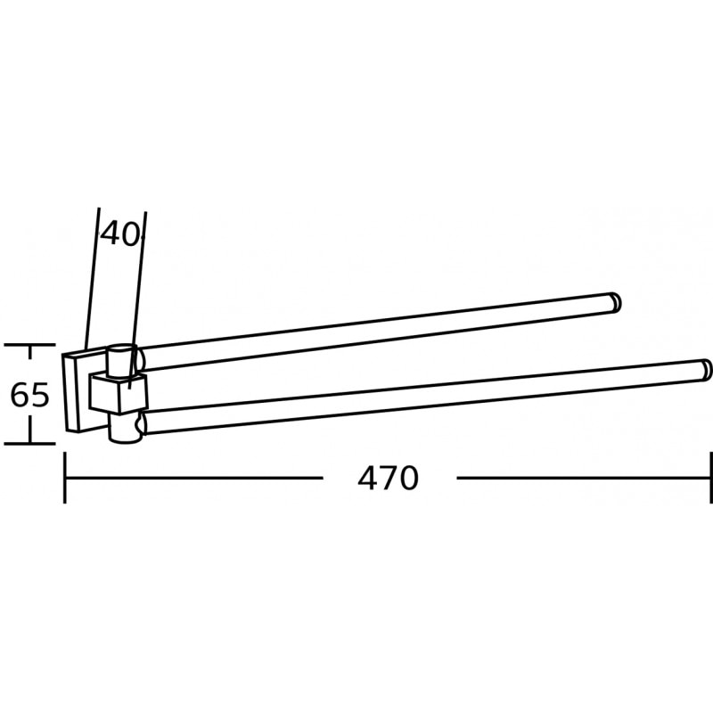 Cuier dublu rotativ pentru prosop, Mexen, 953, Metal, Negru - eMAG.ro