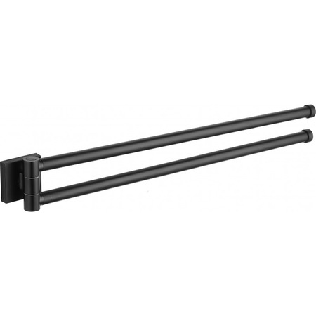 Cuier dublu rotativ pentru prosop, Mexen, 953, Metal, Negru - eMAG.ro