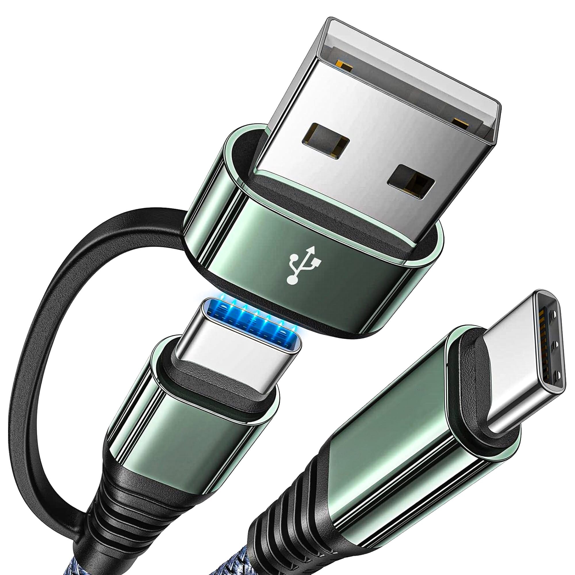 Cablu de incarcare 2 in 1 si transfer de date Fast Charge 65W, 2m, USB ...